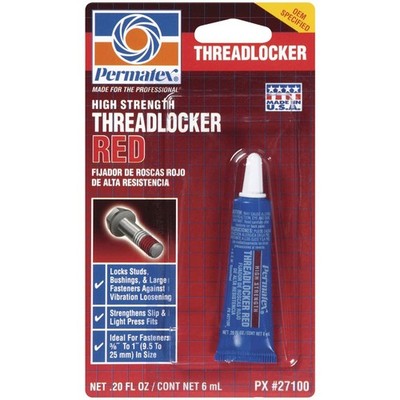 Itw Global Brands Permatex 27100 .20 Oz Red High Strength Threadlocker ...