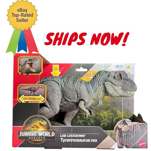 Jurassic World Rebirth Lab Lockdown Tyrannosaurus Rex w/ Massive CHOMP ...