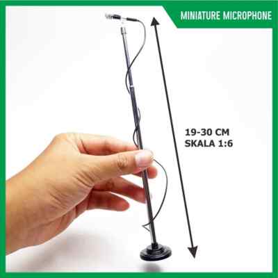3 DOLL 1/6 FIGURE SCALE MINIATURE REPLICA MINI CORDED MUSIC MICROPHONE ...