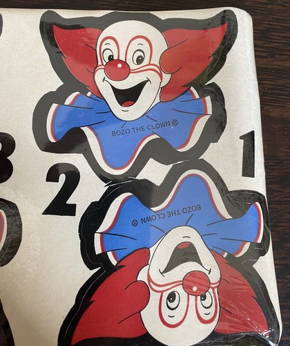 BOZO THE CLOWN vintage Bozo Bucket Stickers (8) Sheets Stickers Only NO ...