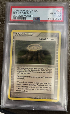2006 PSA 10 Pokemon Giant Stump #75 EX Legend Maker (Low Pop 3) HARD TO ...