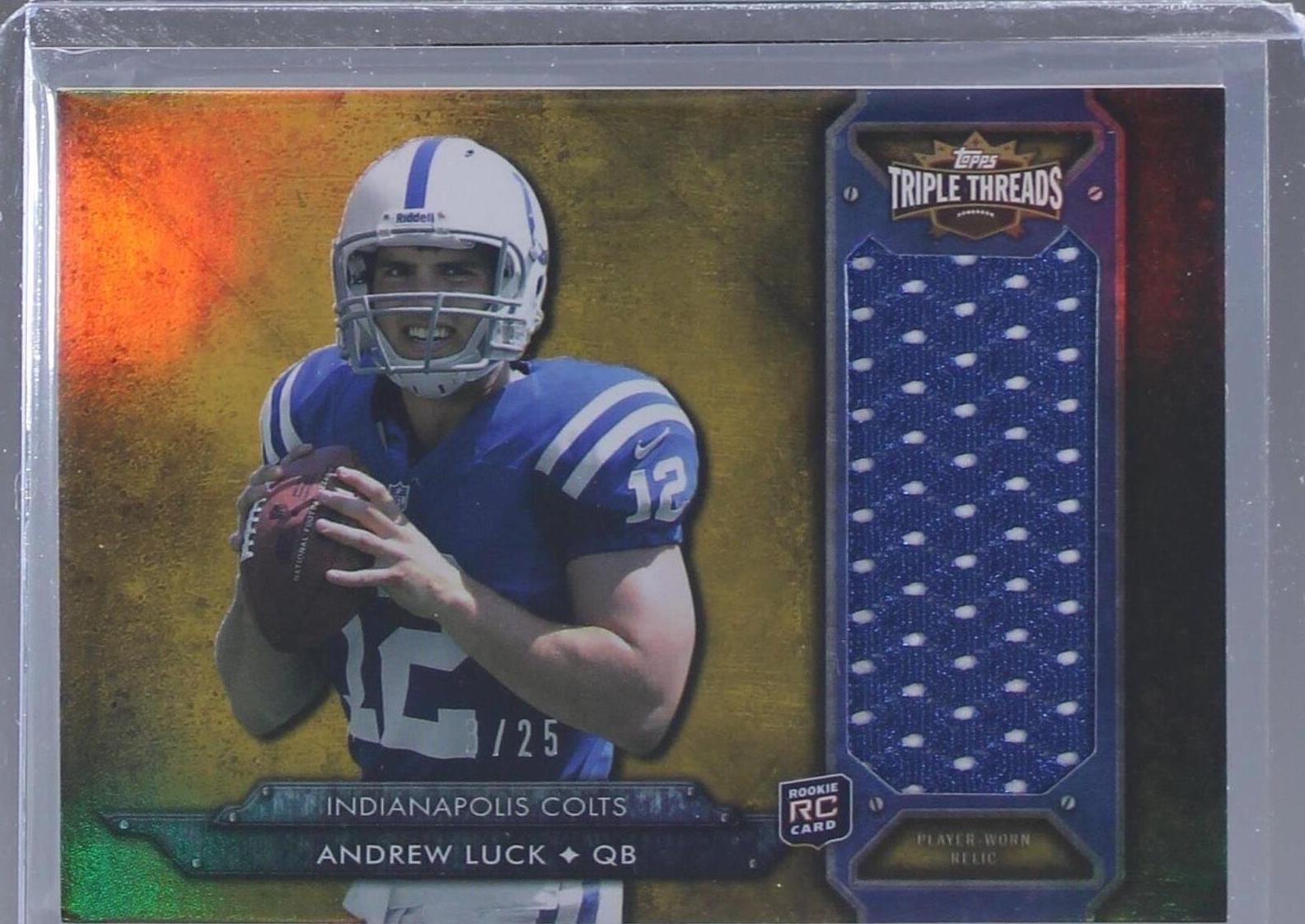 2012 Topps Triple Threads - Rookie Jumbo Relic Andrew Luck #TTRJR-3 ...