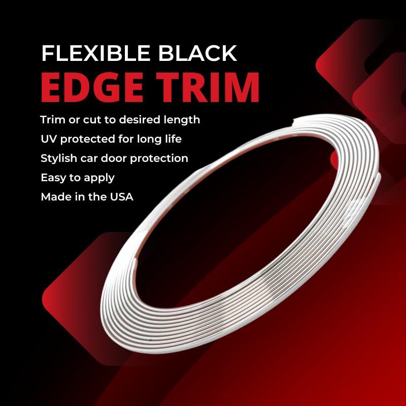 18ft Black U-Channel Edge Guard Trim Rubber Bumper Protector for ...