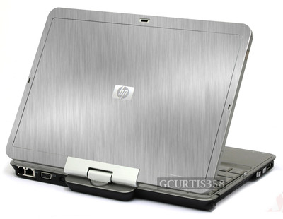 BRUSHED ALUMINUM Vinyl Lid Skin Cover Decal fits HP EliteBook 2730P ...