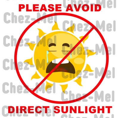 AVOID DIRECT SUNLIGHT 100 Stickers 2” Circle Weather Proof Warning ...