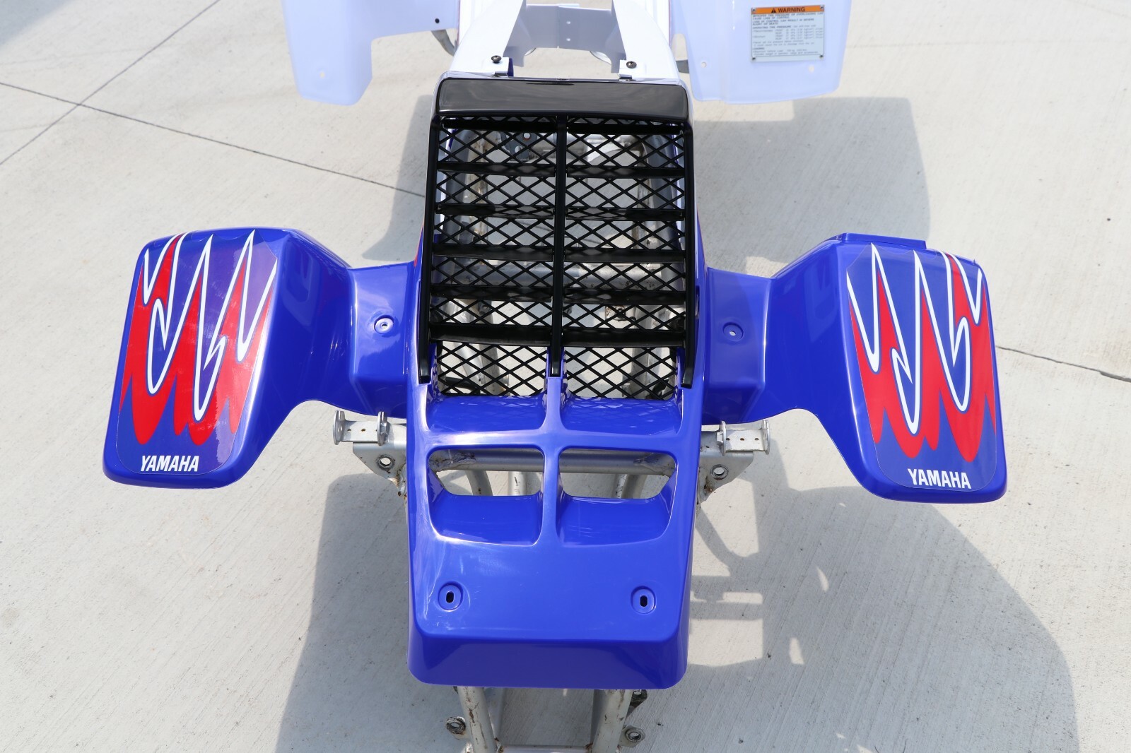 Yamaha Banshee fenders + gas tank plastic + grill + graphics RED WHITE ...