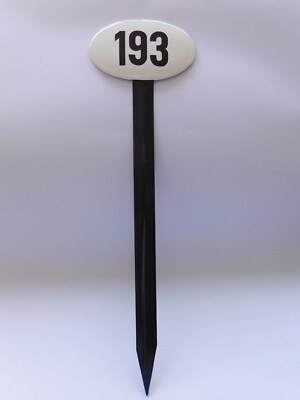 Vintage Sweden Enamel Porcelain Garden / Yard House Number 193 Sign on ...