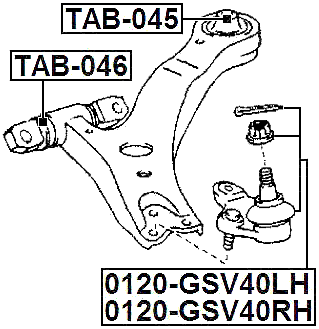 Front Lower Ball Joint Left For Lexus 43340-09040, 43340-09170, Cb0427 ...