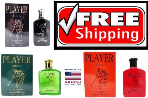 Mens Cologne 3Pack Lot Player Red,Player Black Player Green 100 or 125 ...
