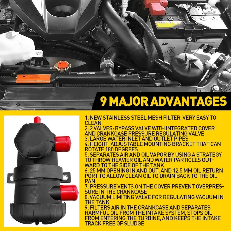 Universal Provent 200 Gas Oil Separator Can Stainless Steel New Filter ...