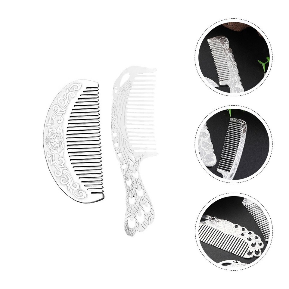 2 Pcs Anti-static Beauty Comb Scalp Cleaning Professional Hair Styling ...
