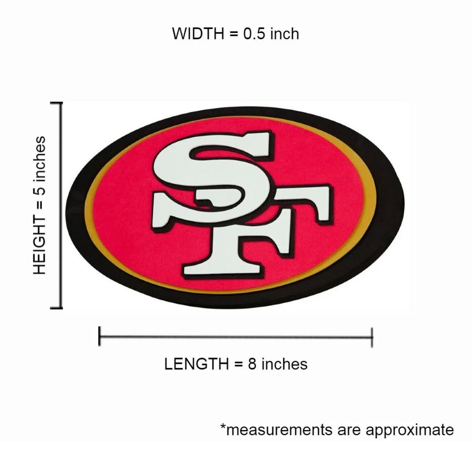 San Francisco 49ers BIG Fan Chain Necklace Big Logo GOLD Free Fast Ship ...