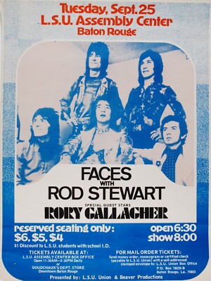 The Faces BATON ROUGE 16" x 12" Photo Repro Concert Poster | eBay UK