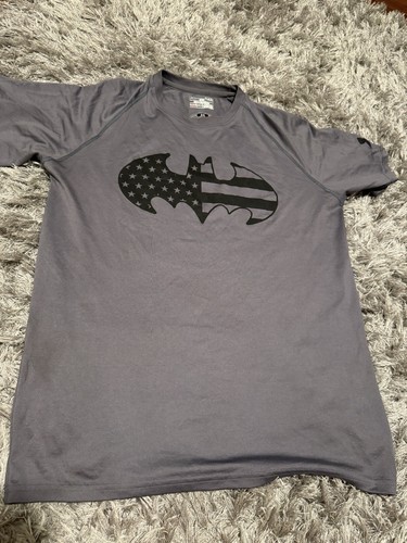Under Armour Batman Compression Logo DC COMICS Crew Neck Shirt Men’s Sz ...
