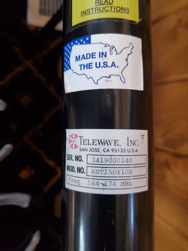 Telewave ANT150Y10H High Power Antenna Serial # 3419000140 Frequency ...