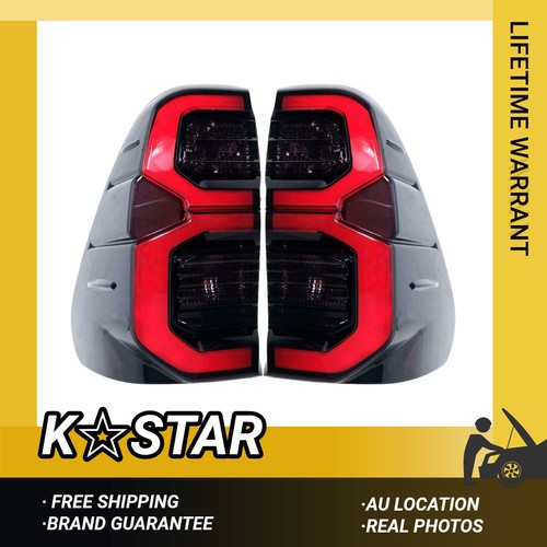 ISO-Certified Pair Smoke Blcak LED Tail Light Fit For Toyota Hilux SR5 ...