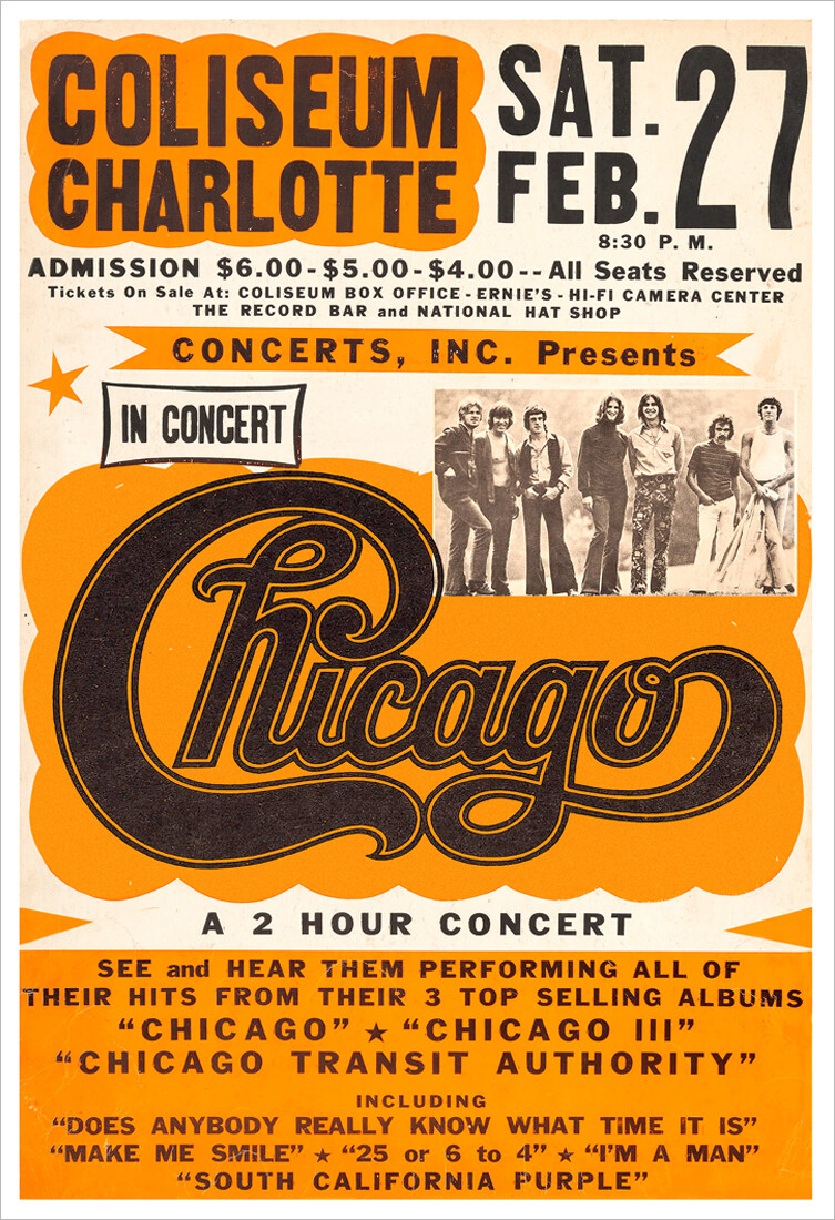 Chicago 1971 concert poster print | eBay