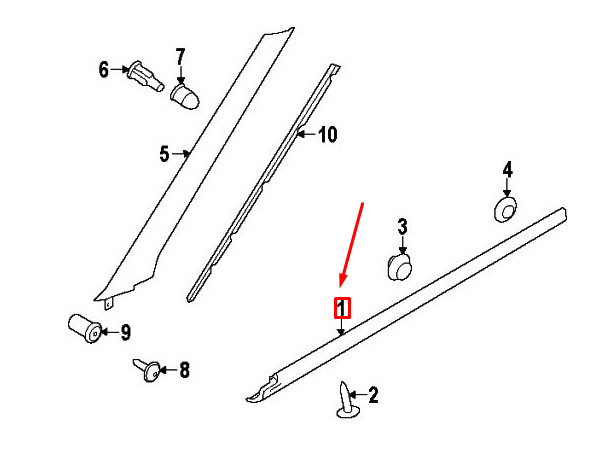 Land Rover OEM Exterior-rocker Panel Molding Trim Right LR027282 for ...
