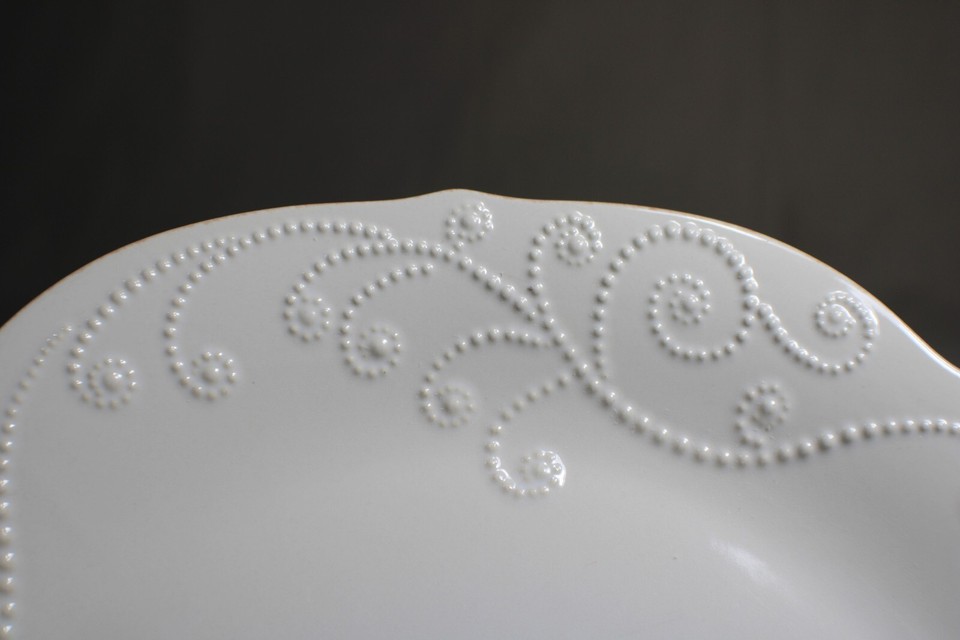 2 LENOX 11" Dinner Plates In The French Perle Cream Pattern | eBay