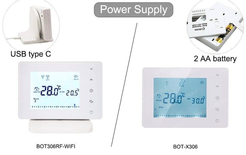Wireless Zone Thermostat Controller Beok 8 Sub-Chamber Gas Boiler Floor ...