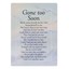 Gone Too Soon - Graveside Waterproof Memorial Card | Sentiment Poem ...