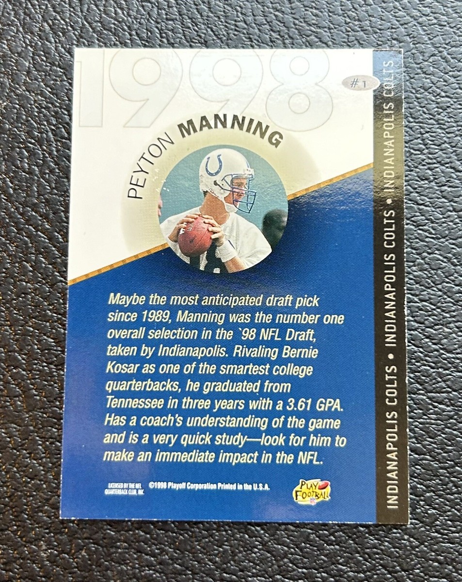 Peyton Manning Draft Pick Number