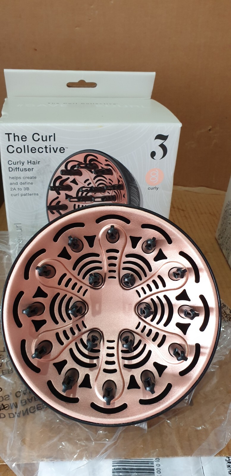 Conair The Curl Collective 3 Curly Hair Diffuser for 2A to 3B Curl ...