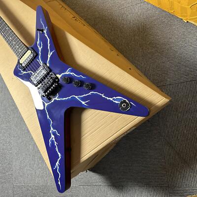 USA WAREHOUSE Dimebag Darrell Blue Lighting Solid Electric Guitar ...