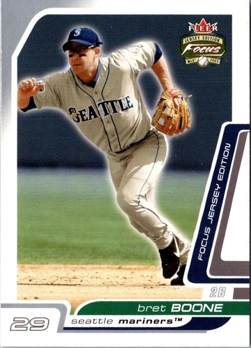 2003 Fleer Focus Jersey Edition Bret Boone #75 Seattle Mariners ...