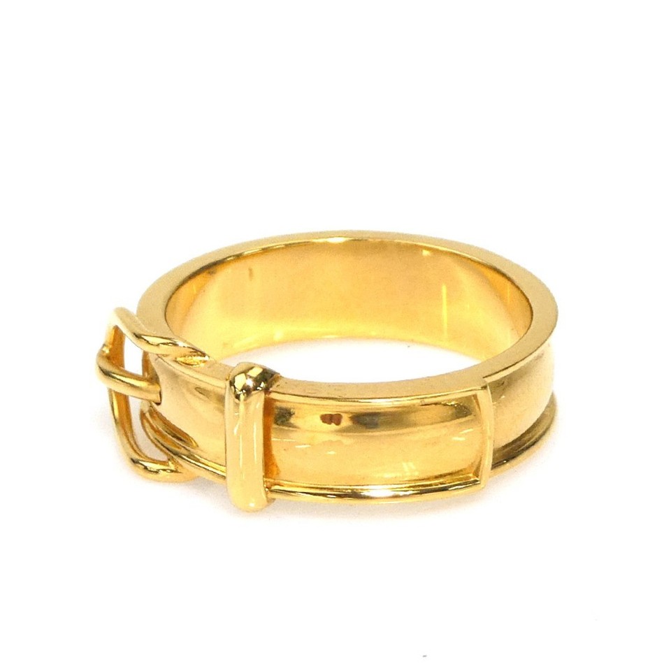 Hermes Gold Metal Scarf Ring Belt Motif Used Free Shipping From Japan ...