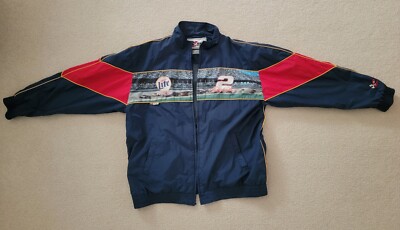 VTG NASCAR Rusty Wallace #2 Miller Lite Racing Windbreaker Jacket XL NO ...