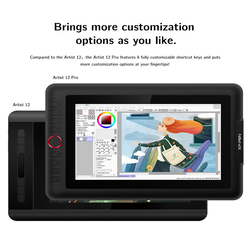 Xppen Artist 12 Pro Drawing Tablet Screen Graphic Pen Display 8192