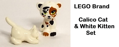 LEGO Minifigure Pet Calico Cat Kitten Set Mom Baby Kitty YOU GET BOTH ...