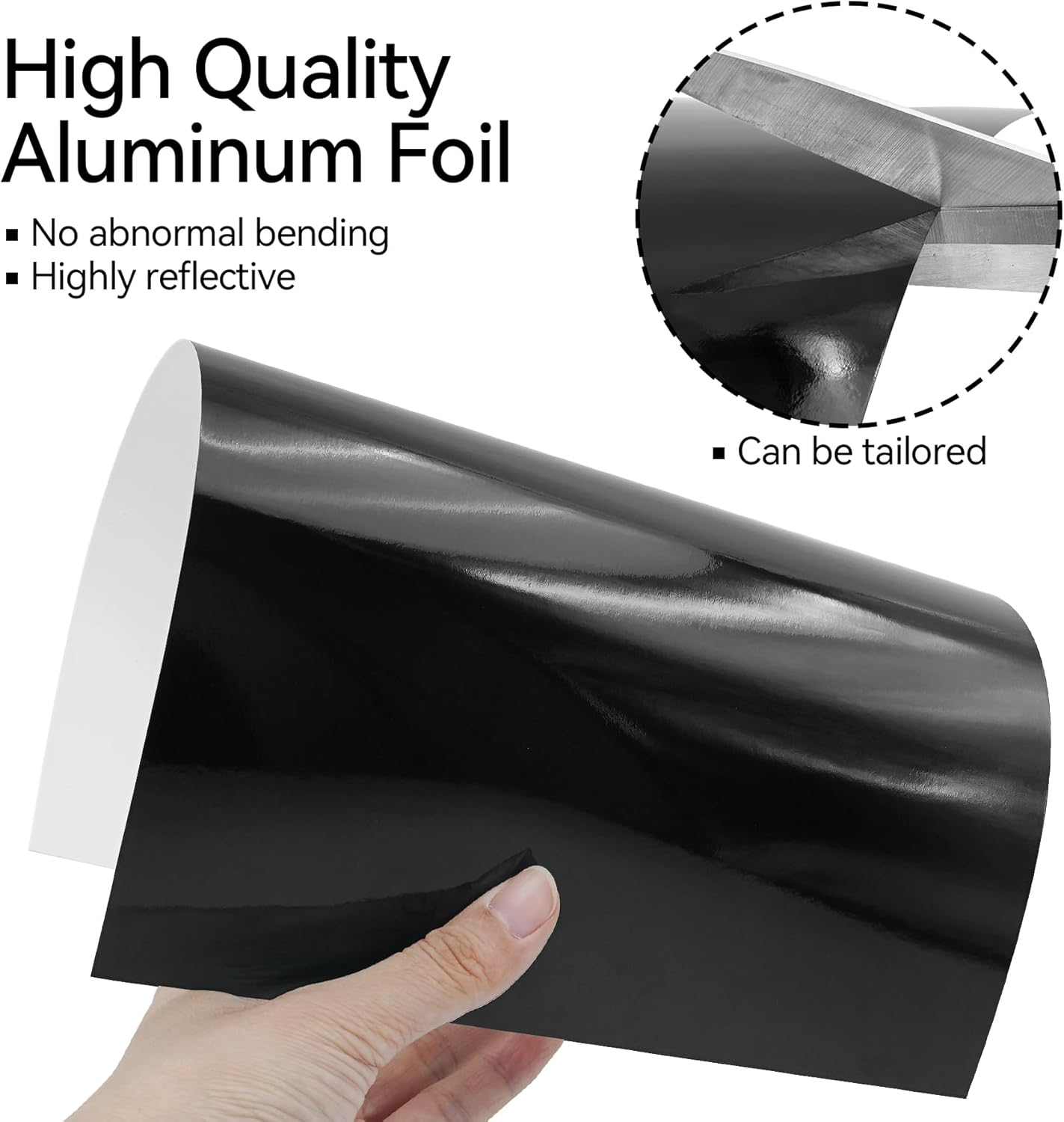 30 Sheets Metallic Black Cardstock Paper - A4 Size (250Gsm), Mirror ...