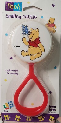 VINTAGE DISNEY WINNIE THE POOH THE FIRST YEARS BABY RATTLE POOH ...
