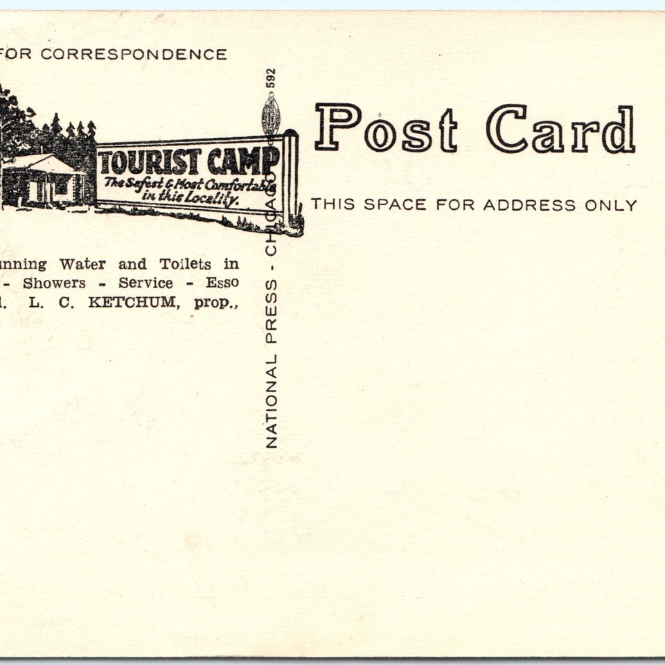 c1940s Tunkhannock, PA Ketchum's Cabin Court Promo Postcard Gas Pump ...