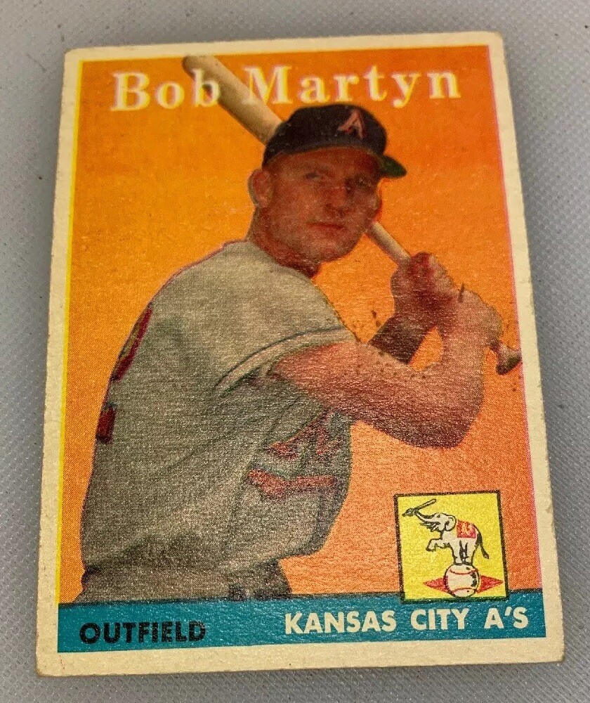 1958 Topps # 39 Bob Martyn Baseball Card Kansas City Athletics A’s | eBay