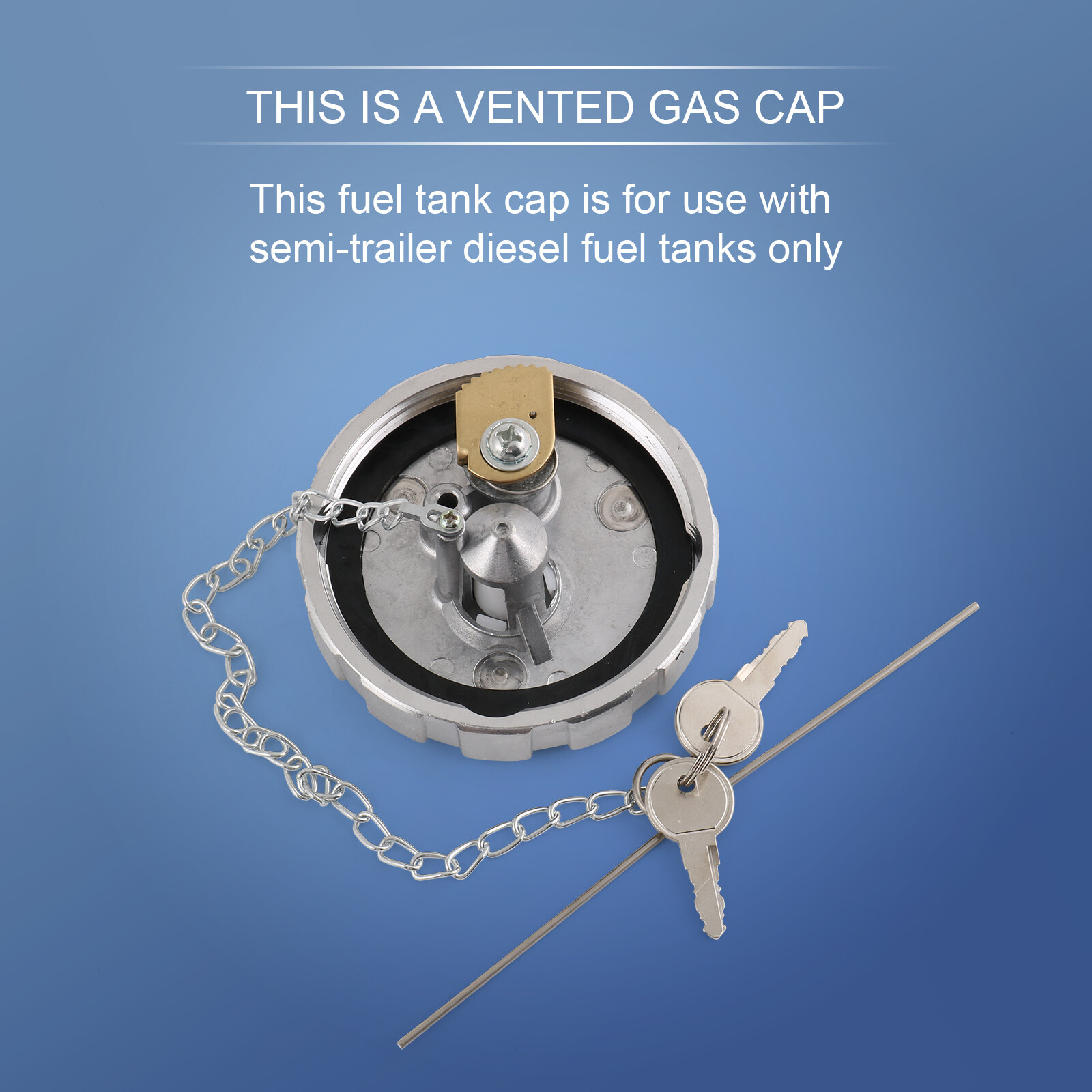 2Pcs Fuel Tank Locking Gas Cap 3 1/2" Course Thread 5.5 TPI For Western ...