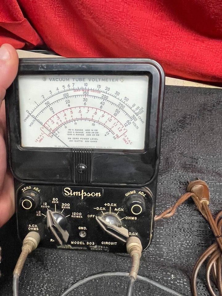 vintage Simpson 303 vacuum tube voltmeter volt meter | eBay