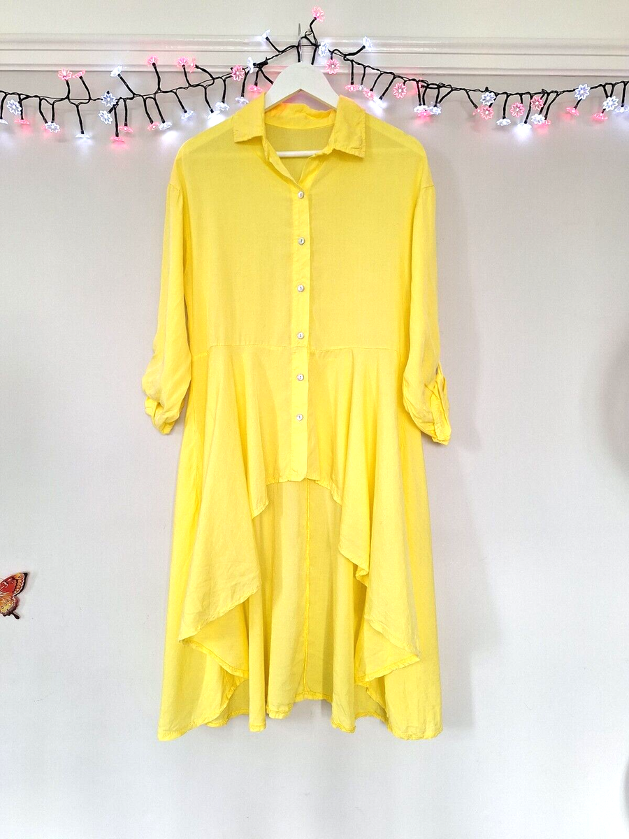 Yellow Blouses Tops Yellow Flared Short Sleeve Blouse – AX Paris
