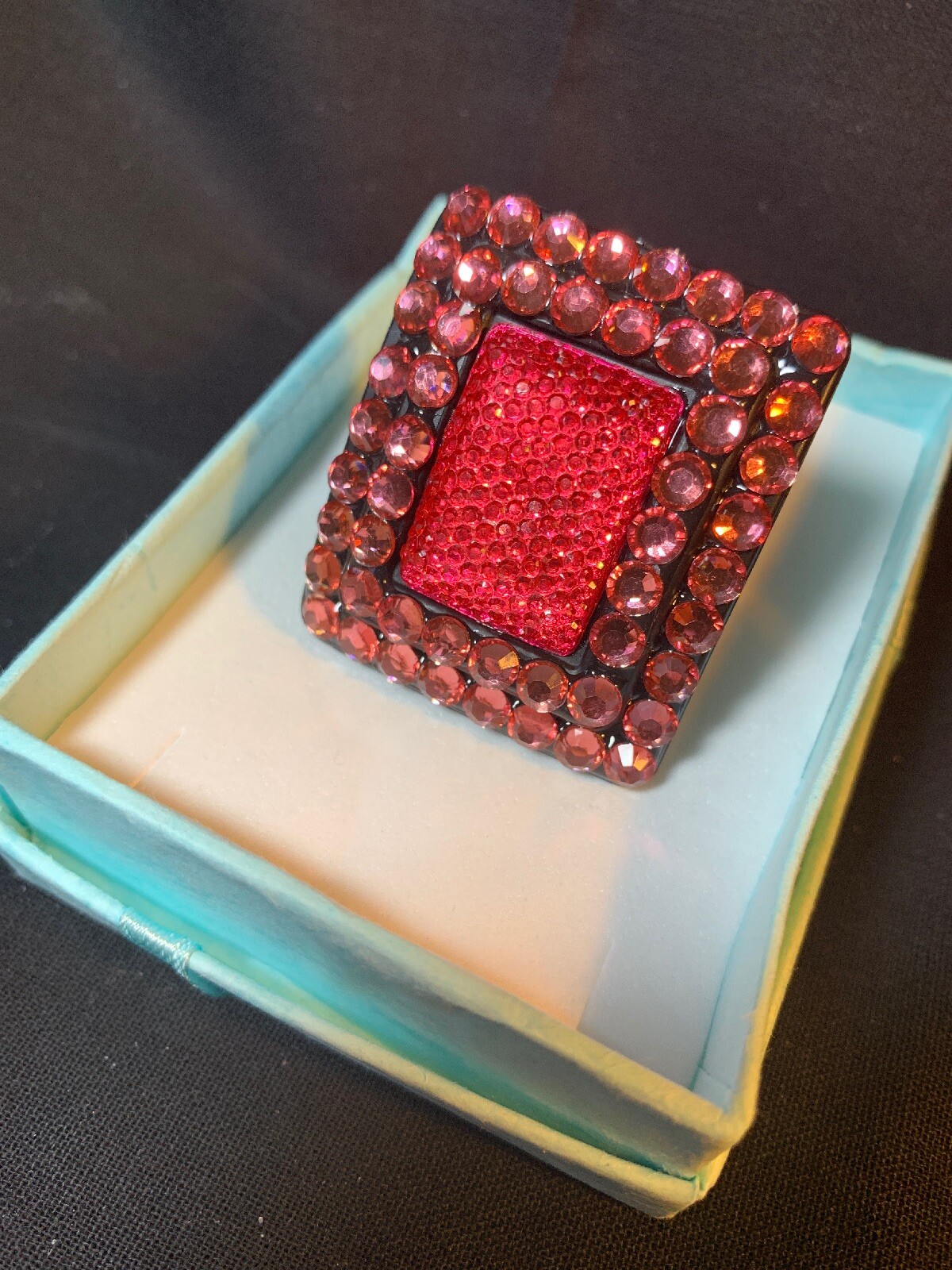 Gorgeous Bold Costume Jewelry Sizable PINK BLING Fashion Ring | eBay