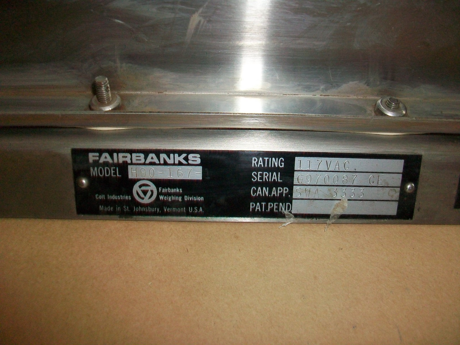 Fairbanks Digital Scale Head H90-167 | eBay