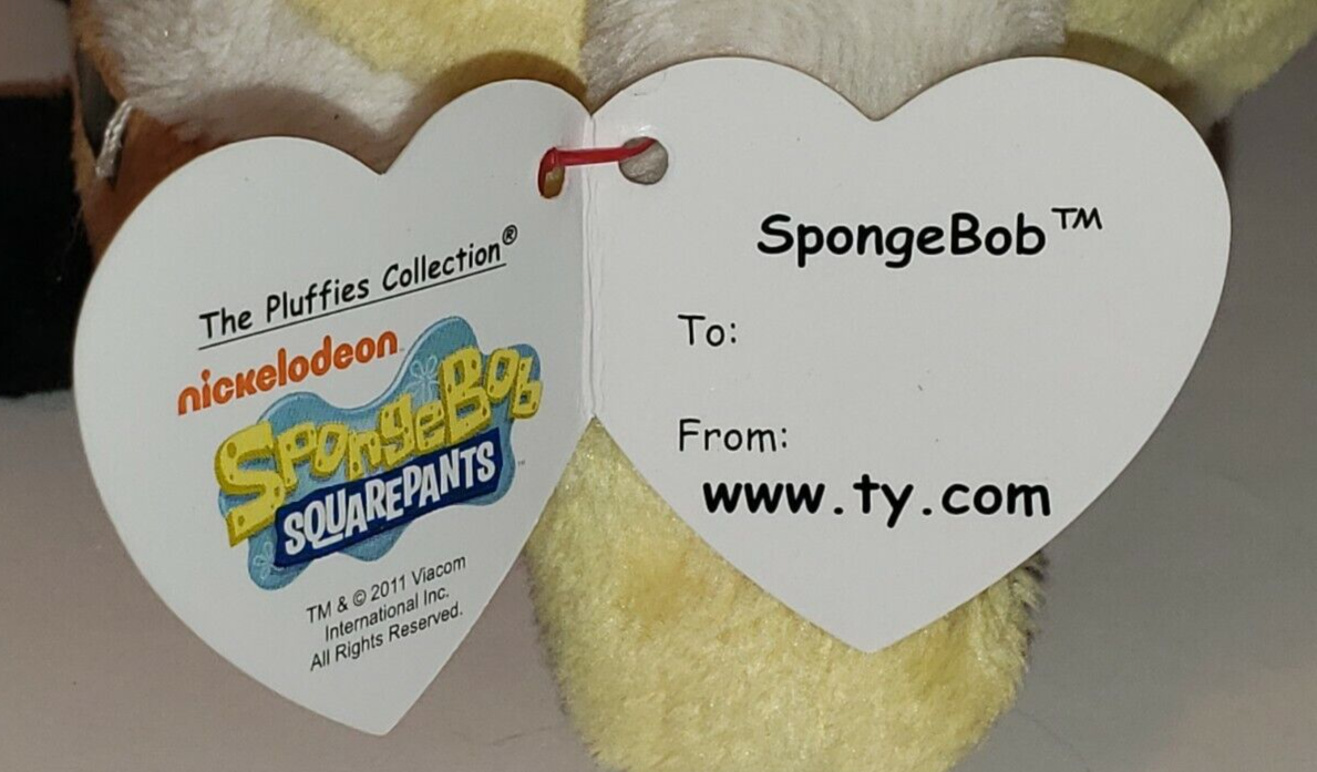 Ty Pluffies - SPONGEBOB SQUAREPANTS (7.5 Inch) MINT with MINT TAGS ...