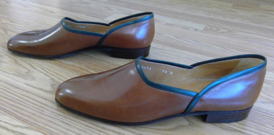 VTG POLO RALPH LAUREN TUXEDO OPERA BROWN LEATHER MEN SHOES 10D | eBay