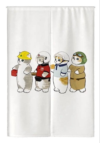 Cute Cat Noren Curtain 65x90cm Polyester Free Shipping | eBay