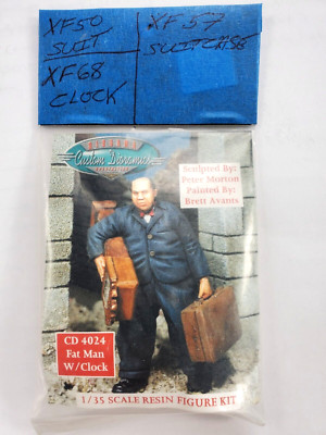 Custom Dioramics 1:35 RESIN Fat Man w/Clock & Suitcase Figure Model Kit ...