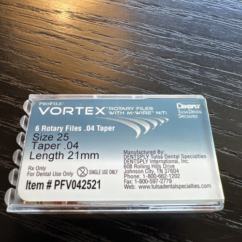 Dentsply Profile Vortex Rotary Endodontic Files 21mm 25/.04 | eBay