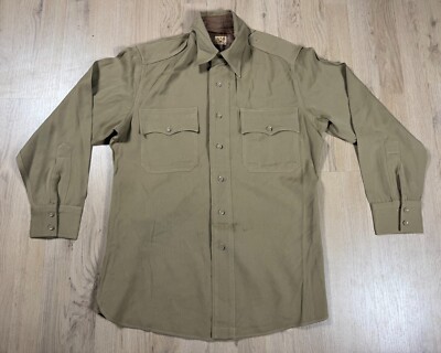 Vintage WW2 era US Army M1937 Service Shirt Uniform Wool Khaki NAMED ...