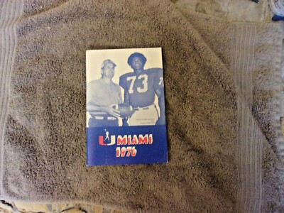 1976 MIAMI FOOTBALL MEDIA GUIDE Yearbook OTTIS ANDERSON Program EDDIE ...