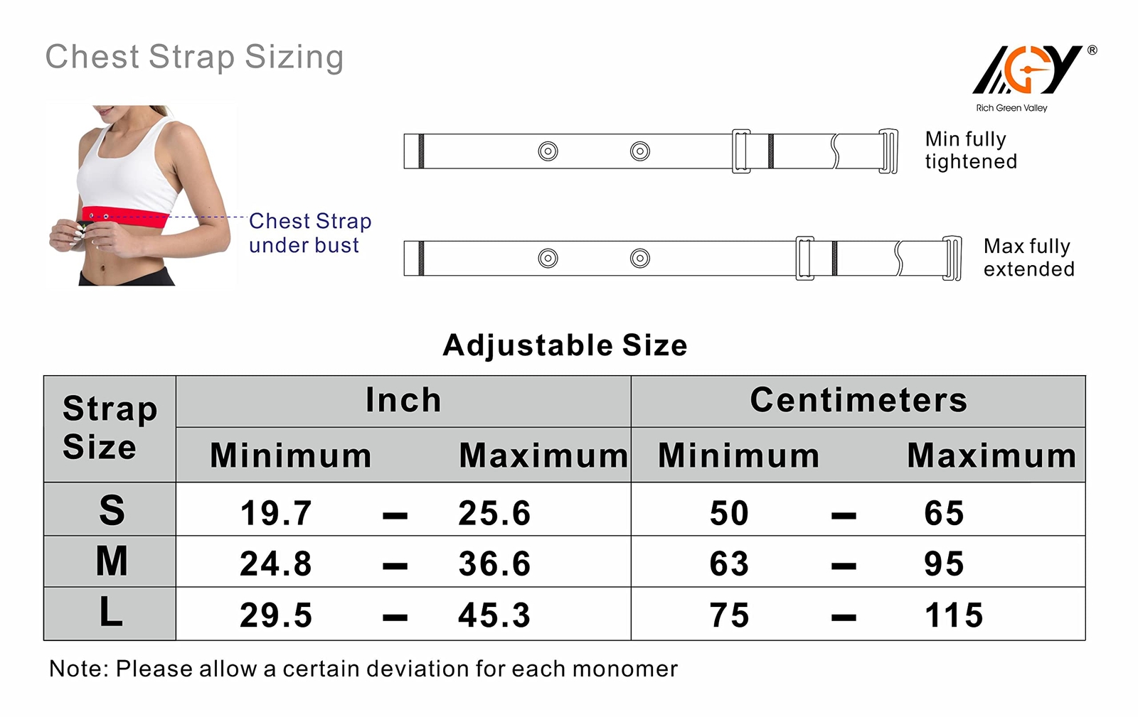 Sweat Proof Chest Strap, Heart Rate Monitor Replacement Band fits for ...